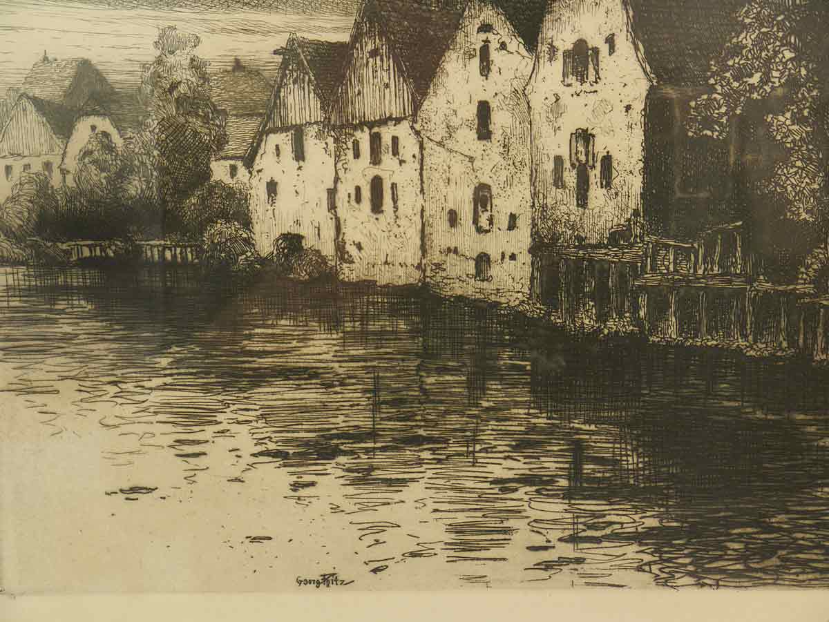 Bild Radierung Gemälde mit Rahmen Georg Fritz (1894-1967 ...